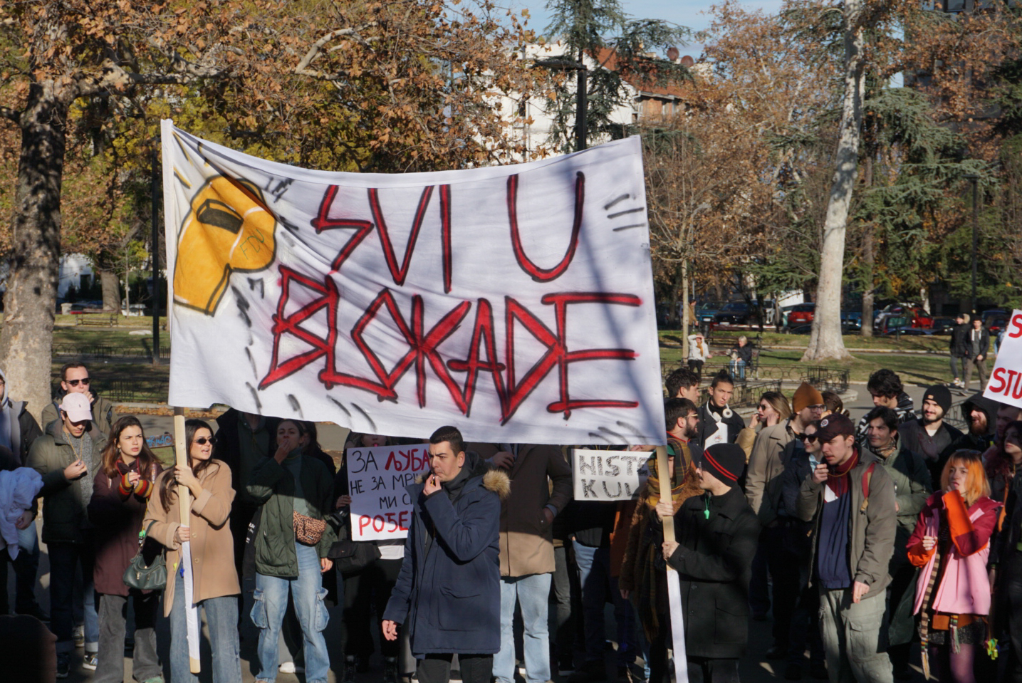 Studenti FDU se pridružili blokadi Rektorata