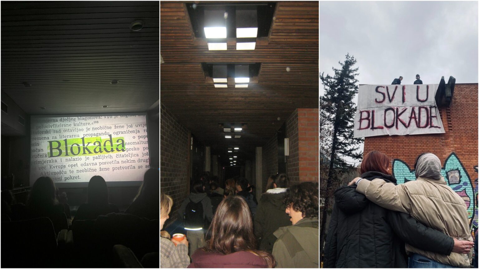 Studenti FDU o atmosferi u blokiranoj zgradi fakulteta