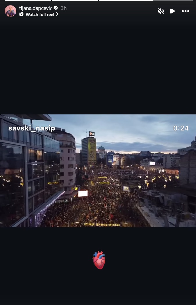 Tijana Dapčević podržala studente: Javno se oglasila FOTO