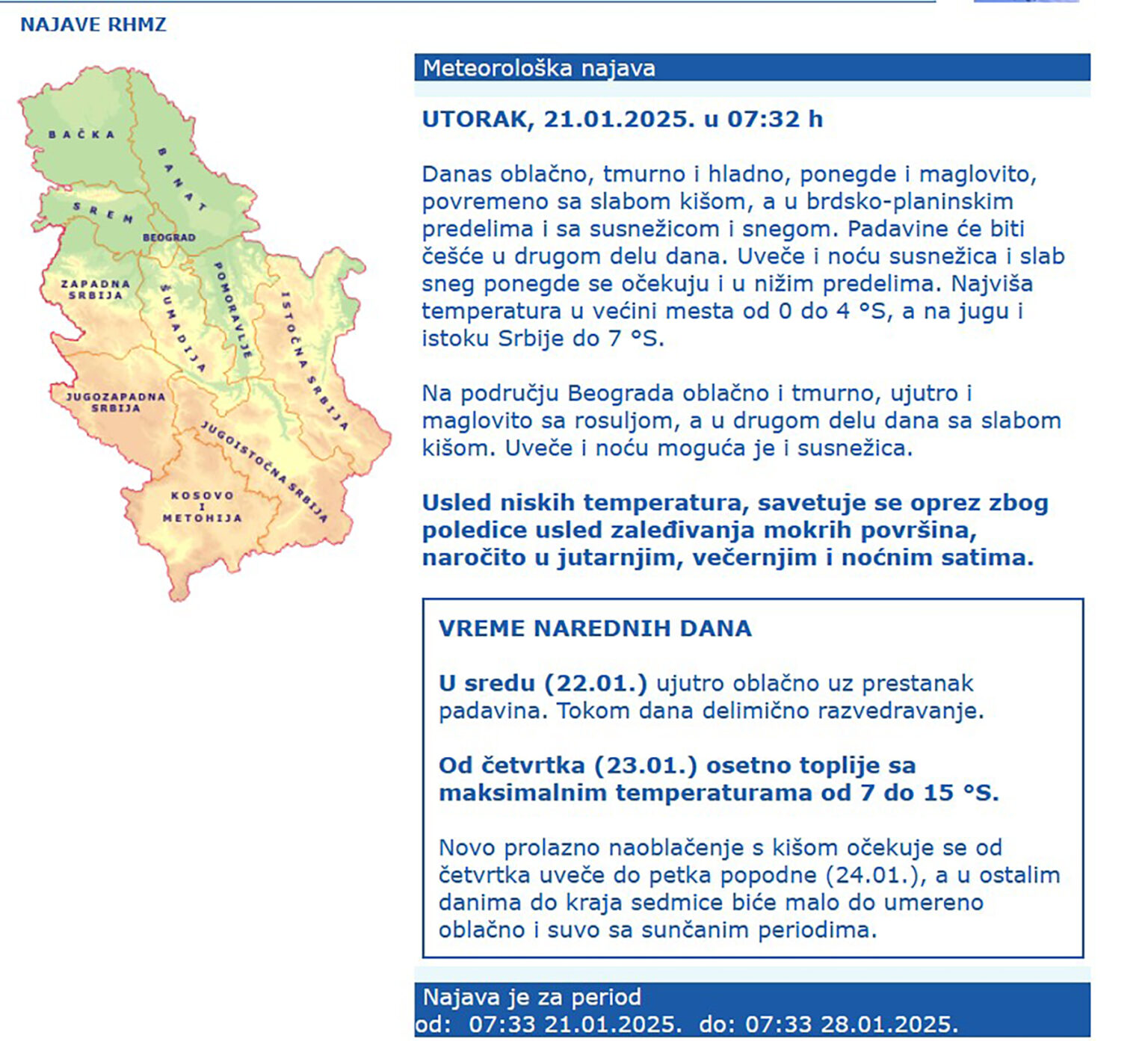 RHMZ je upravo izdao upozorenje na opasnu pojavu - i važi za sve ...