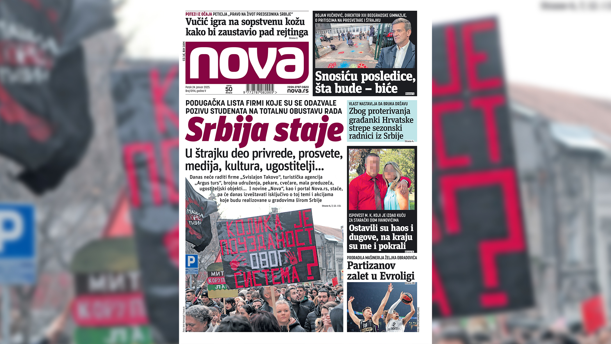"Nova" piše: Srbija danas straje!