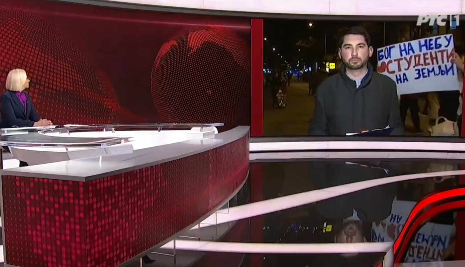 Kako je izveštavao RTS o studentskom protestu u NS: Pogledajte priloge ...