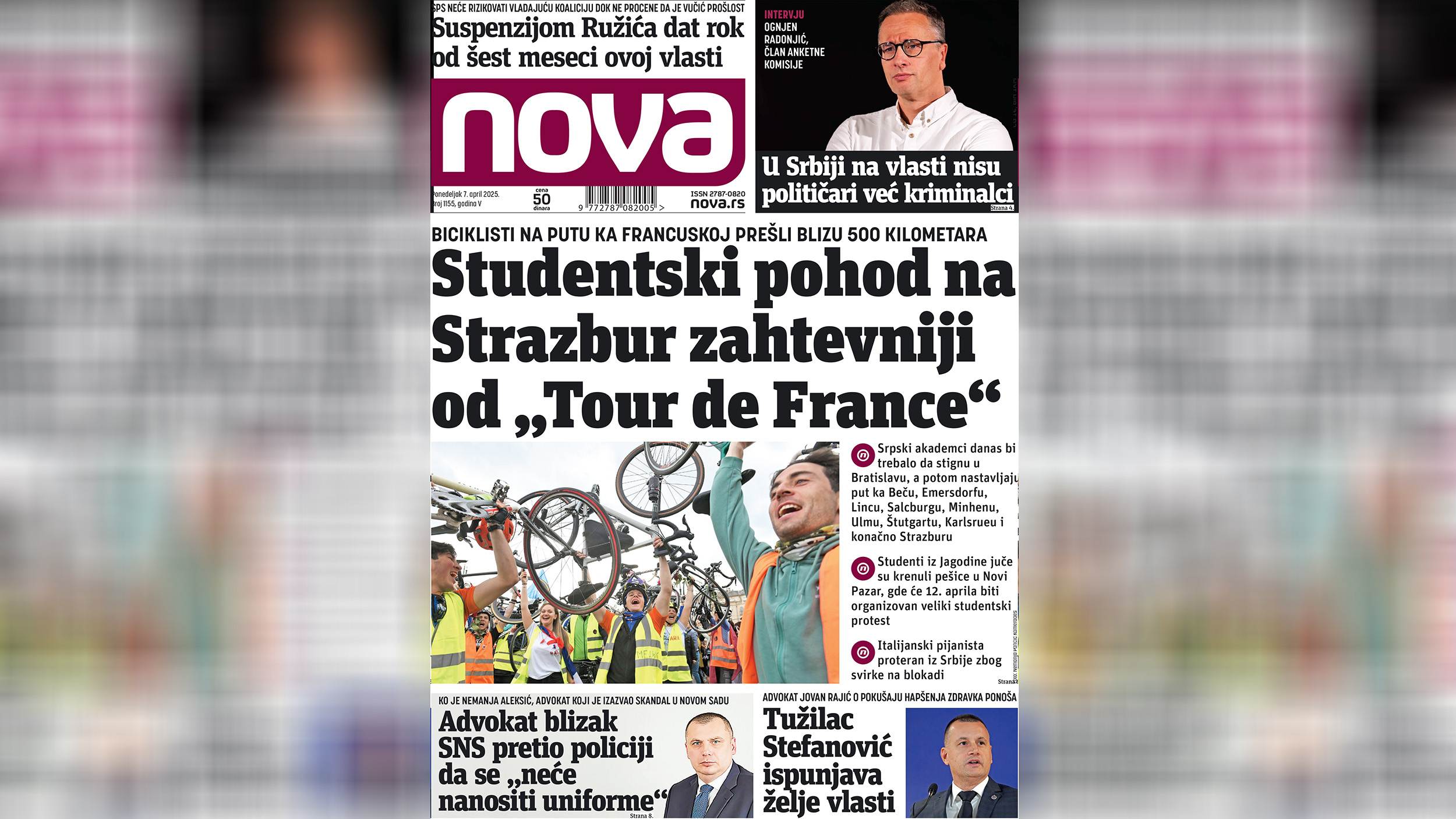 "Nova" piše: Zašto je studentski pohod na Strazbur zahtevniji od čuvene ...