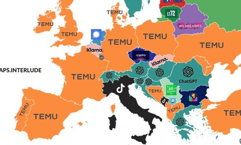 Mapa Evrope otkriva koje su najpopularnije aplikacije za telefon