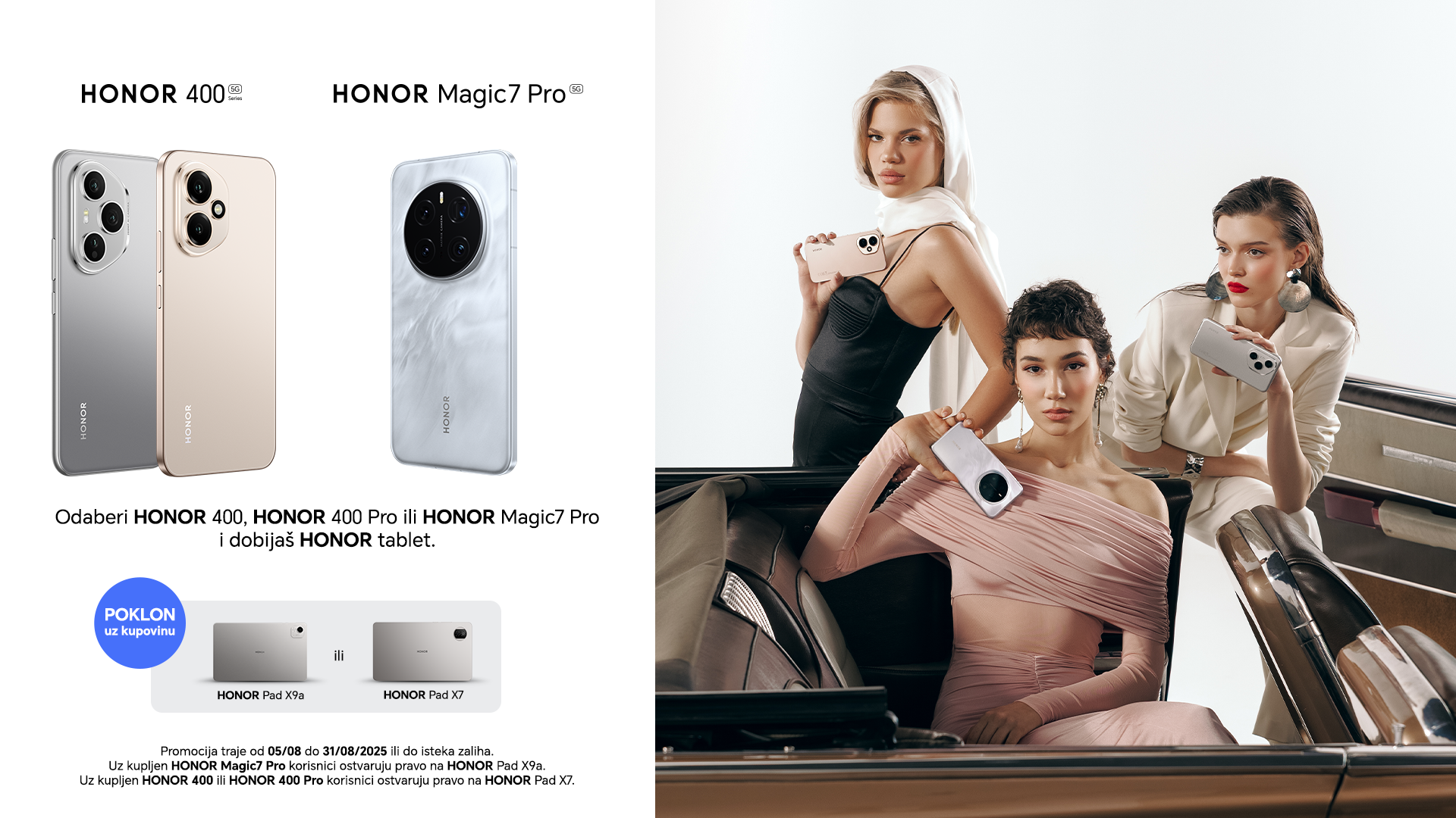 Spoj elegancije i besprekornog iskustva – HONOR Magic 7 Pro i HONOR 400 Pro